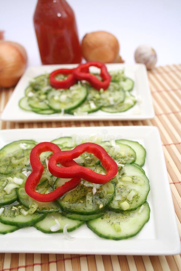 Fresh cucumber salad stock image. Image of snack, cucumber - 37186071