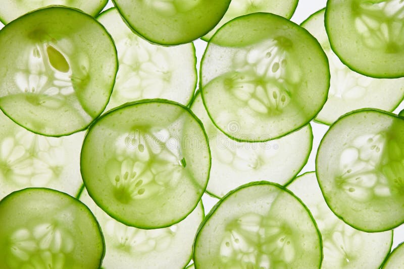 Fresh Cucumber Slices stock photo. Image of background - 31368276