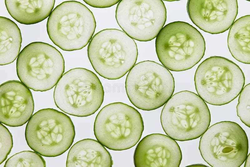 Fresh Cucumber Slices stock photo. Image of background - 31368276