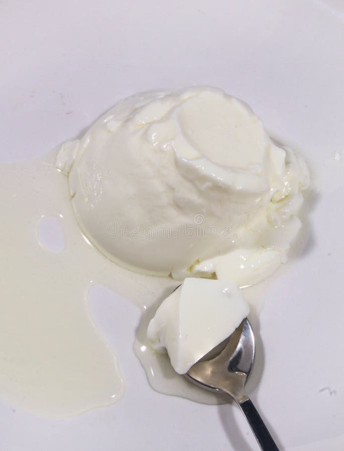 Curd on spoon stock photo. Image of product, milk, cooking - 17424292