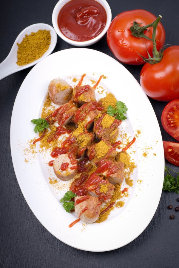 Fresh curry sausage stock photo. Image of spicy, sausage - 30136030