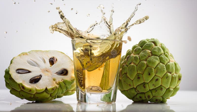Fresh Custard Apple a Few Slices and a Splash of Fresh Custard Apple ...