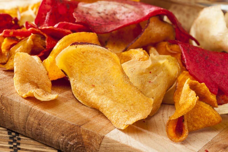Fresh Cut Organic Vegetable Chips Stock Image - Image of pepper, tasty ...