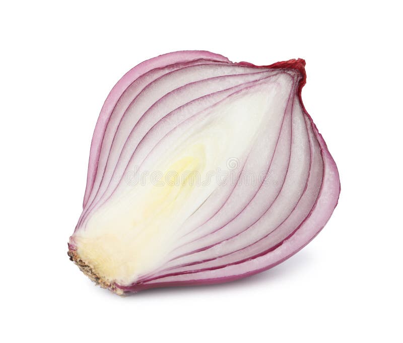 Fresh Cut Red Onion Isolated Stock Photo - Image of cuisine, cooking ...