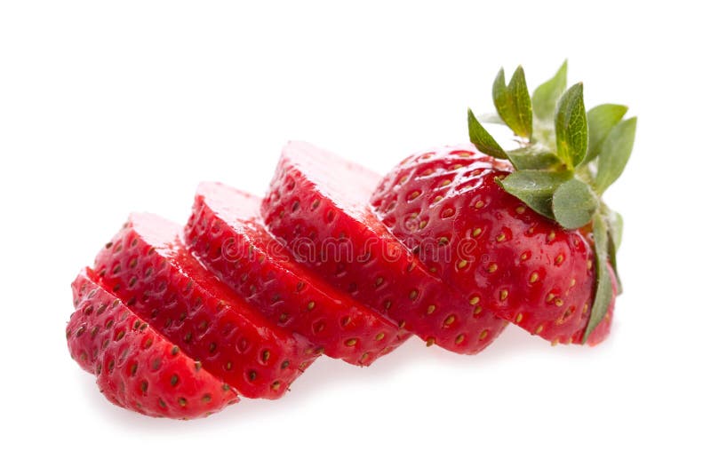 Fresh cut strawberry stock image. Image of healthy, leaf - 17685721