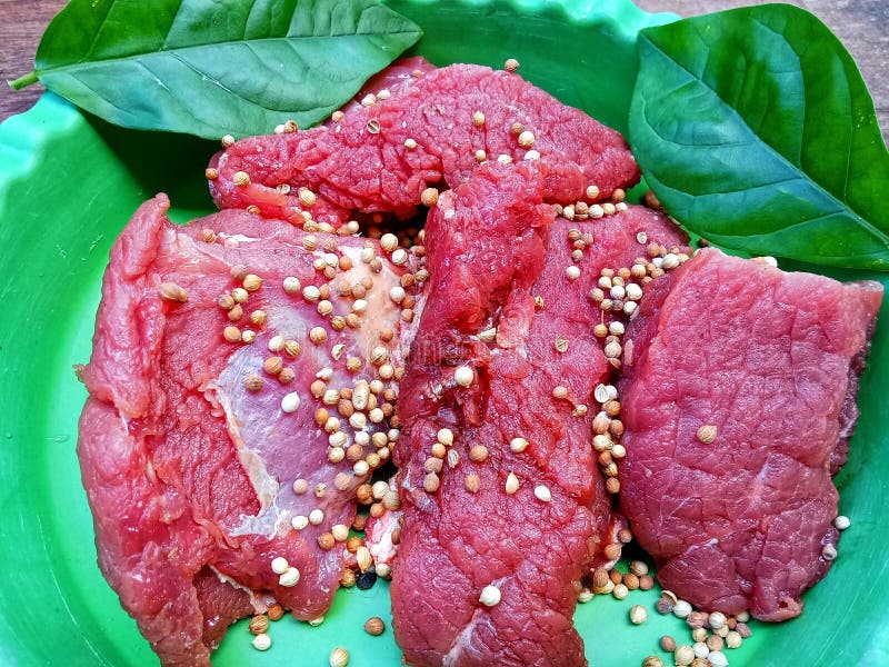 Fresh cuts of red meat .. stock image. Image of cuts - 323324949