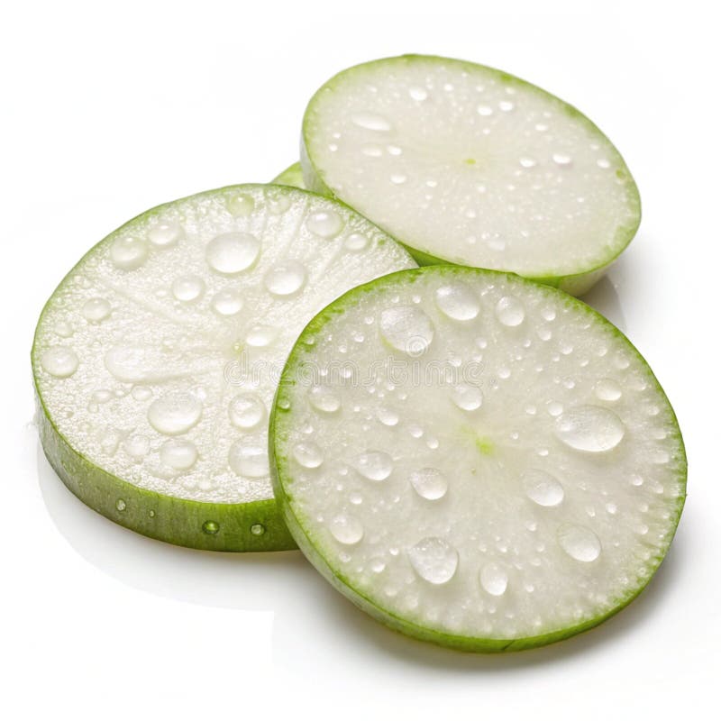 Fresh Daikon Droplets Isolated on White Background Stock Illustration ...
