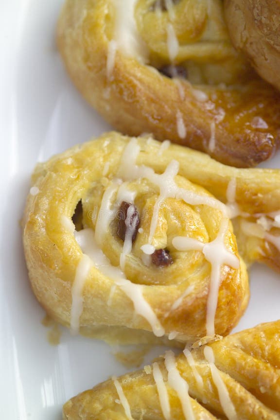 Fresh danish rolls stock photo. Image of food, glazed - 25131746