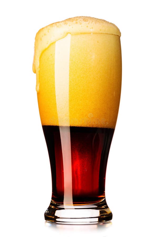 Fresh dark beer stock image. Image of golden, beer, brown - 32877935