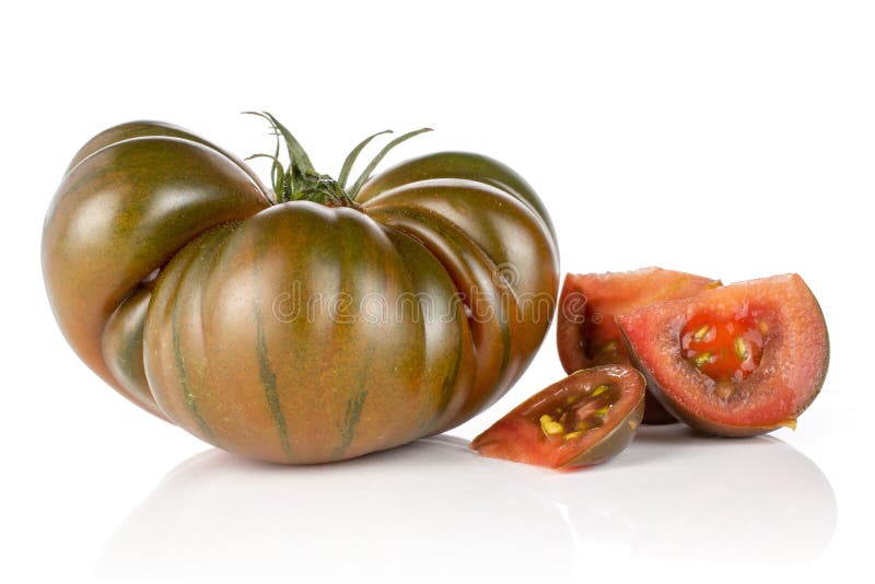 Fresh Dark Tomato Primora Isolated on White Stock Photo - Image of food ...