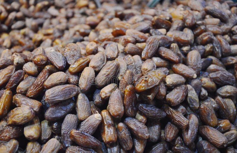 Fresh Date Palm Seed in Market Stock Image - Image of processing ...