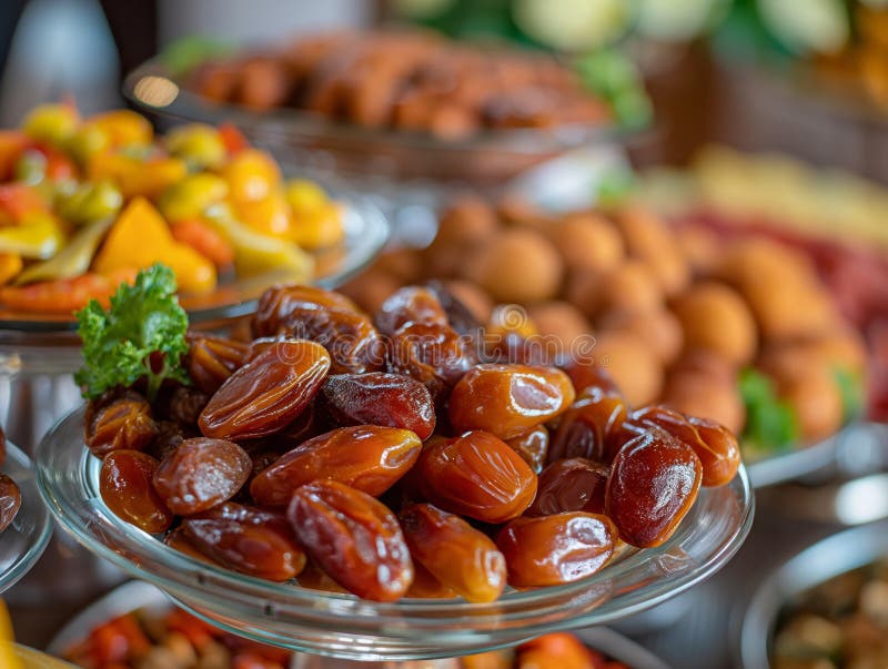 Fresh Dates Display at Buffet Stock Photo - Image of snack, dates ...