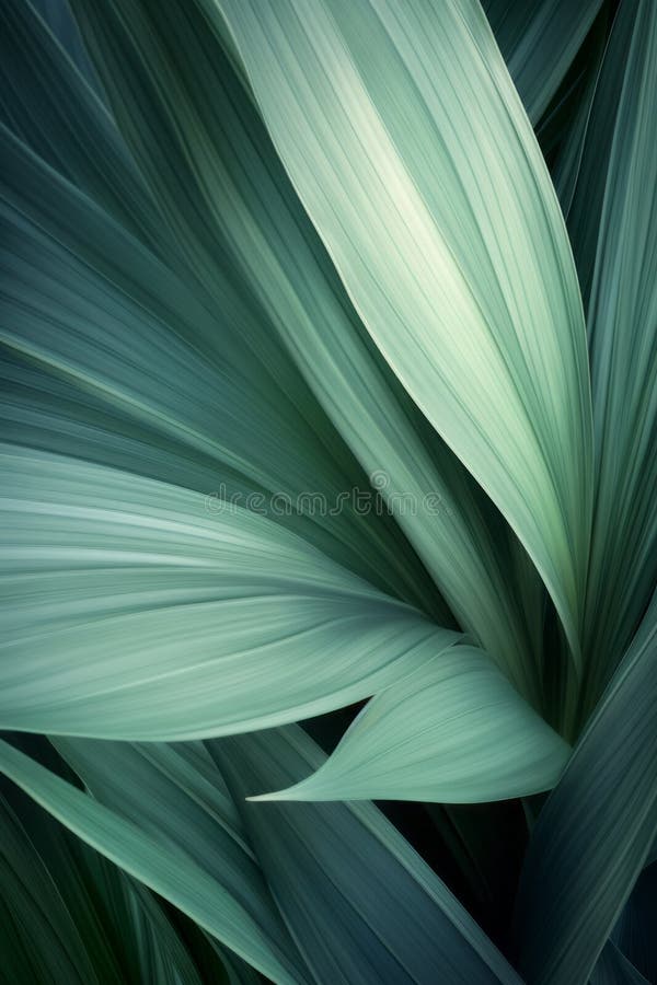 Fresh, Delicate, Ethereal Tropical Leaves Background with a Mist Effect ...