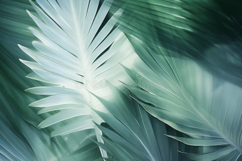 Fresh, Delicate, Ethereal Tropical Leaves Background with a Mist Effect ...