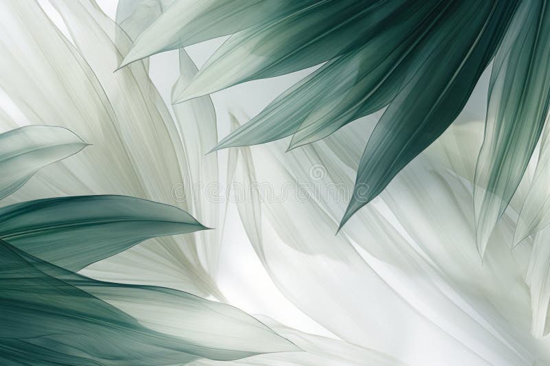 Fresh, Delicate, Ethereal Tropical Leaves Background with a Mist Effect ...