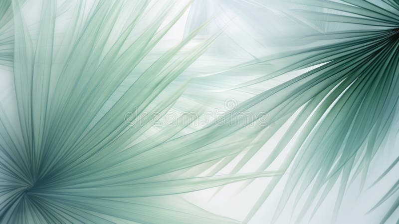 Fresh, Delicate, Ethereal Tropical Leaves Background with a Mist Effect ...