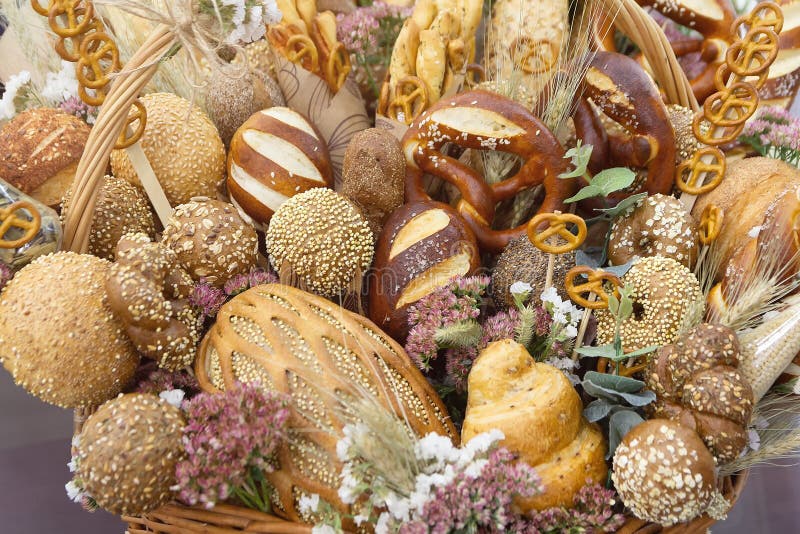 Fresh Delicious Bread and Rolls in the Basket Stock Photo - Image of escape, gathering: 377406150
