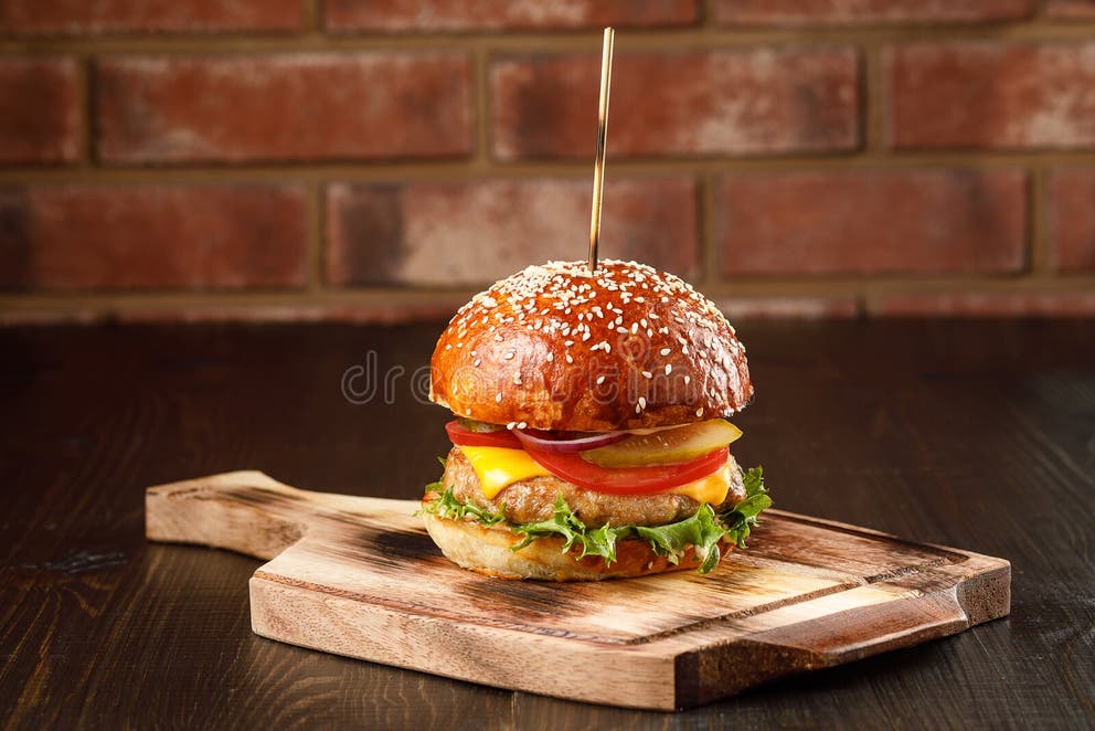Delicious hamburger stock image. Image of lunch, sesame - 247189861