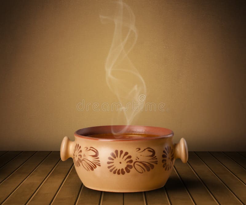 Fresh Delicious Home Cooked Soup with Steam Stock Image - Image of dish ...