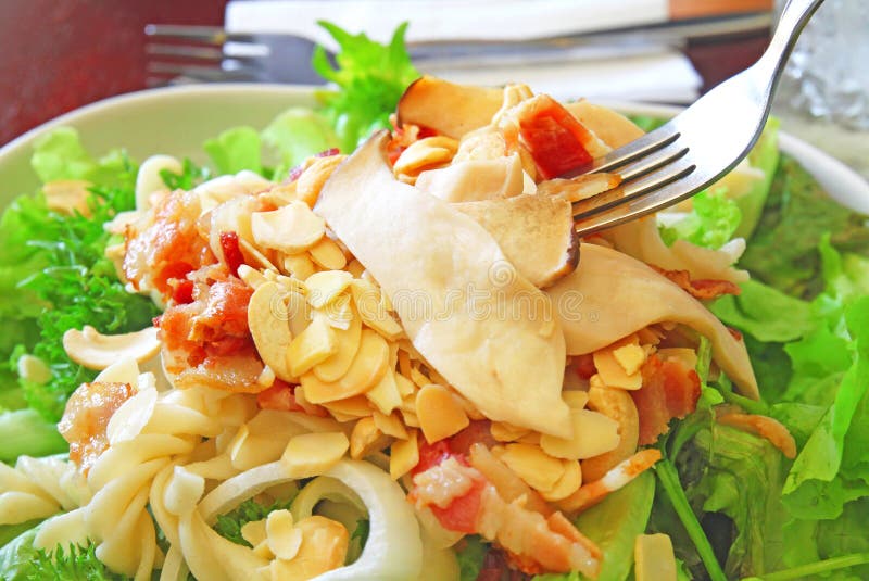 Fresh Delicious Organic Salad Stock Photo - Image of almond, delicious ...