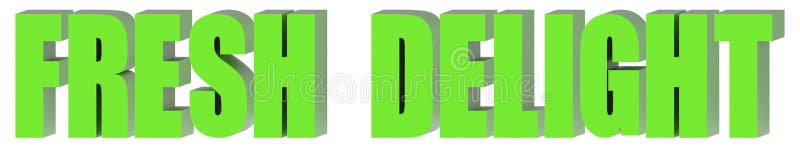 Fresh Delight - 3d Text , 3d Render Stock Illustration - Illustration ...