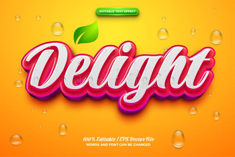 Fresh Delight with Water Drop 3d Logo Template Editable Text Effect ...