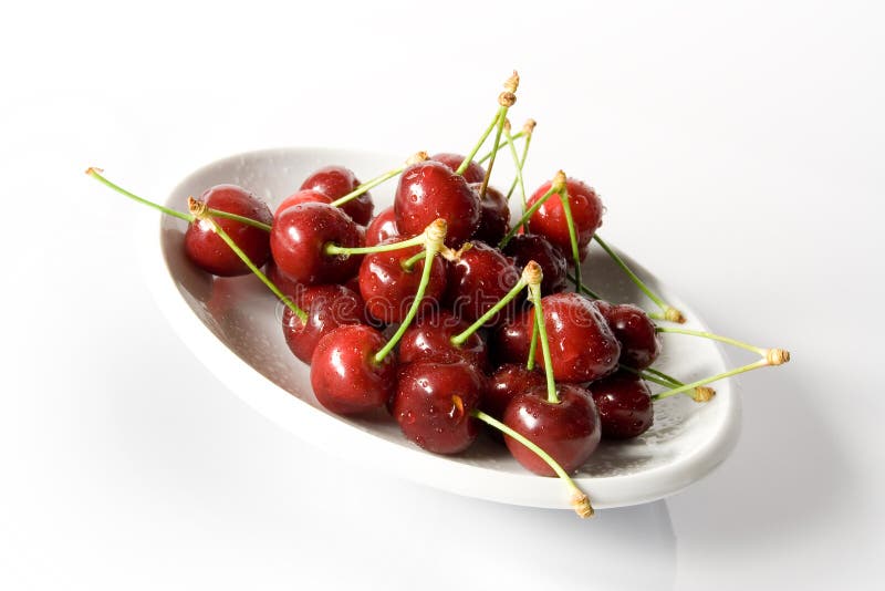 Fresh Dewy Cherry stock image. Image of crop, pluck, fruit - 2591693