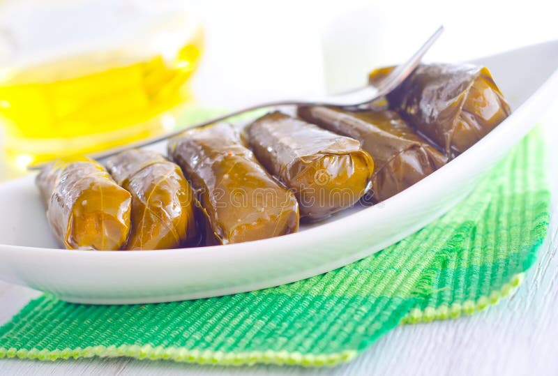 Fresh dolma stock photo. Image of greek, dining, dolmadaki - 28270460
