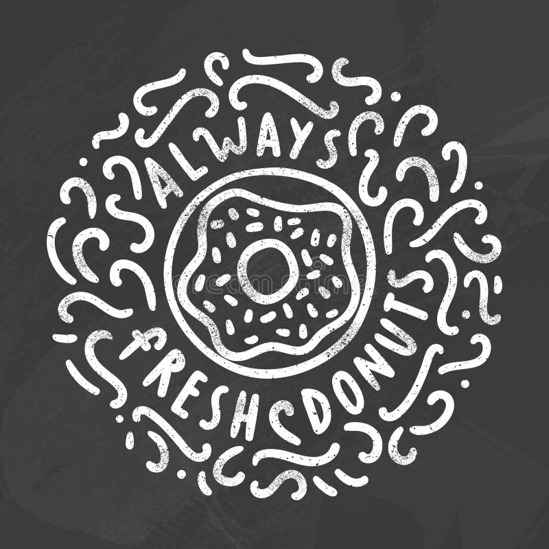 Always fresh donuts. stock vector. Illustration of fastfood - 85589782