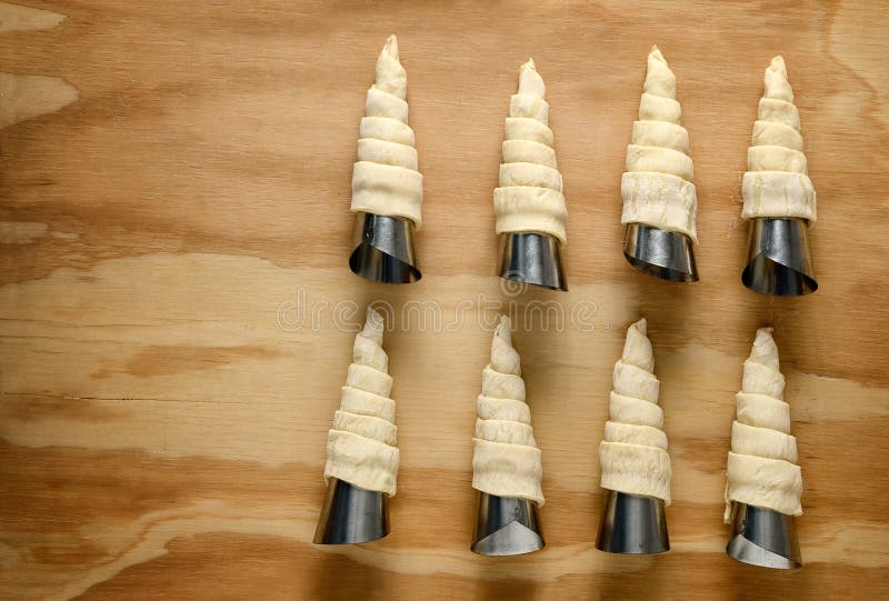 Fresh dough cones stock photo. Image of baking, meal - 25235648