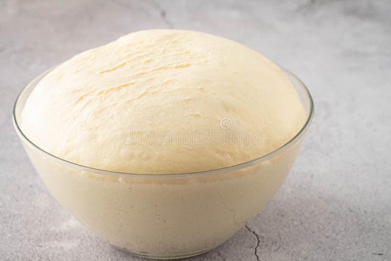 Fresh Dough on the Table. Copy Space. Stock Image - Image of ingredient ...