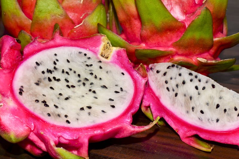 Fresh Dragon ( Pitaya ) stock image. Image of table - 261180201