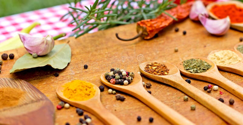 Fresh and Dried Spices - Seasoning Stock Photo - Image of cookery ...