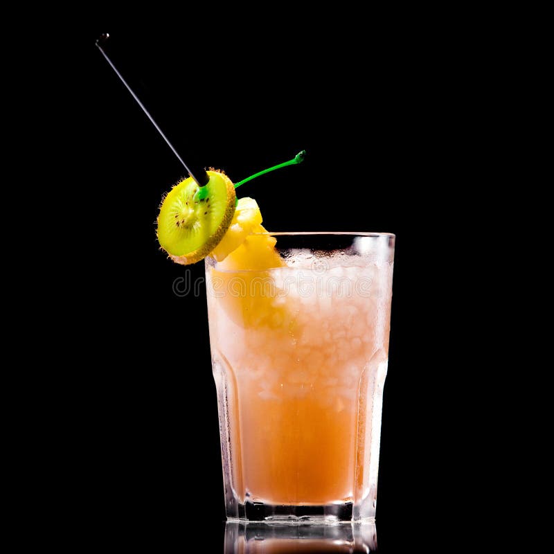 Fresh Drink on Black Background Stock Image - Image of mint, drop: 23358505