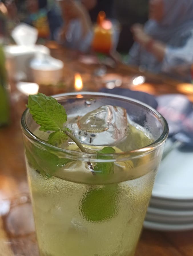 Fresh Drink Ice Restauran Forest Cocktail Stock Image - Image of ...