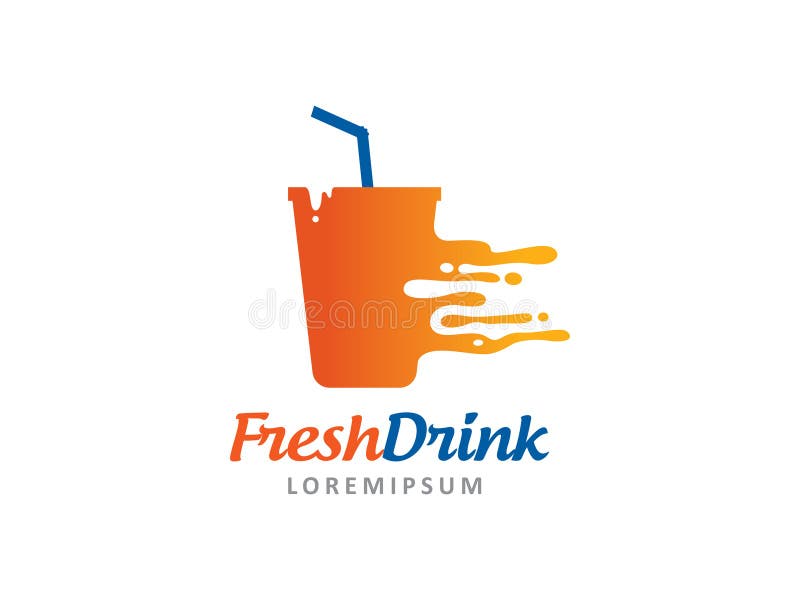 Fresh Drink Logo Symbol or Icon Template Stock Vector - Illustration of ...