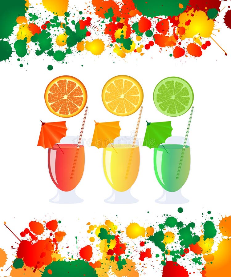 Fresh drinks stock vector. Illustration of fresh, drink - 15387856