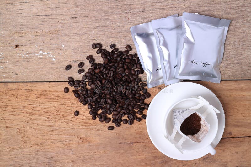 Fresh Drip coffee bean stock image. Image of beverage - 64032709