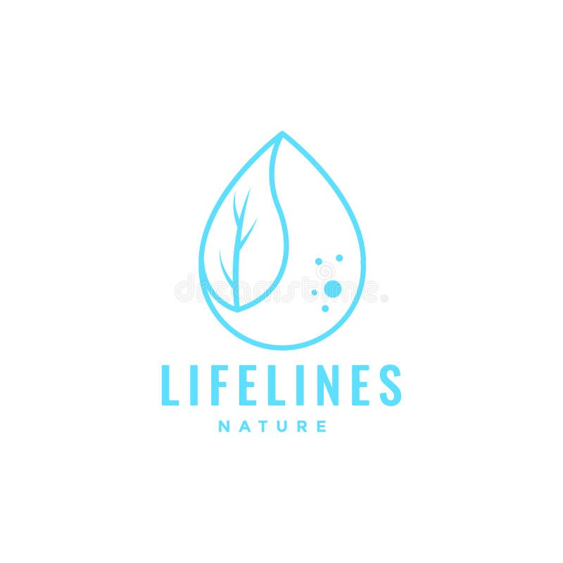 Fresh Drop Water Bubble Leaf Nature Minimal Logo Design Vector Icon ...