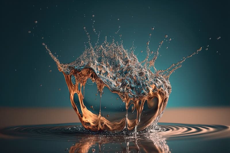 Fresh Drop in Water. Generative AI Stock Illustration - Illustration of ...