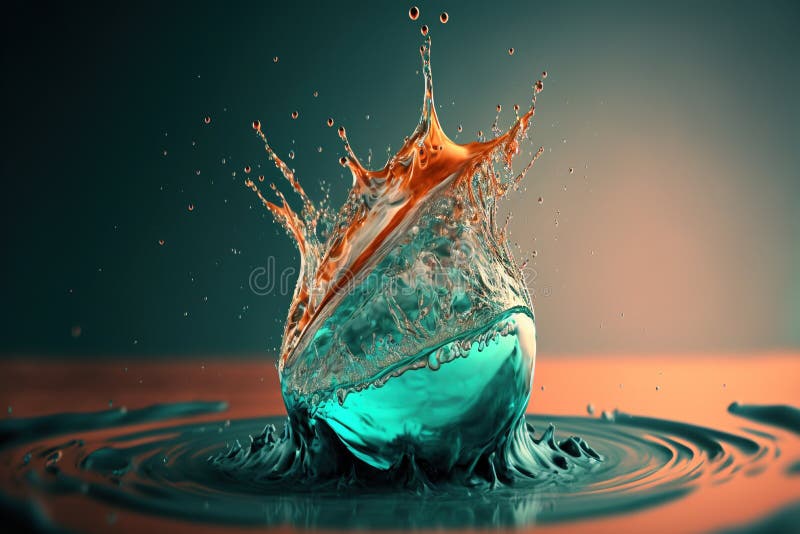 Fresh Drop in Water. Generative AI Stock Illustration - Illustration of ...