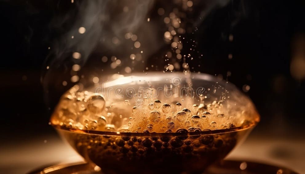 A Fresh Drop of Whiskey Pouring into a Drinking Glass Generated by AI ...