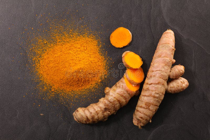 Curcuma, top view stock image. Image of orange, colour - 113250917