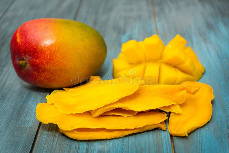 Fresh and dry mango slices stock photo. Image of snack - 174968962
