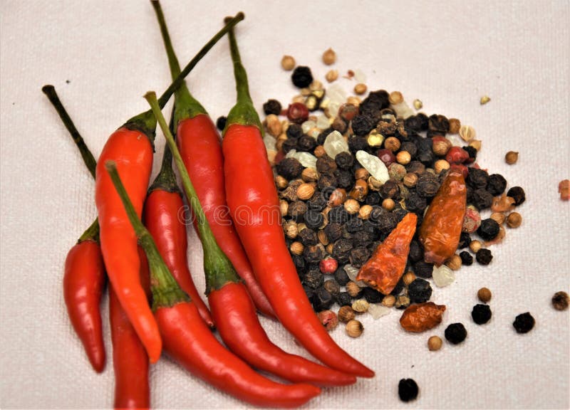 Red Mini Chilli Pepper Close-up Stock Photo - Image of mexico, fruit ...