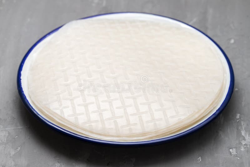 Fresh Dry Rice Paper for Spring Rolls Stock Image - Image of trang ...