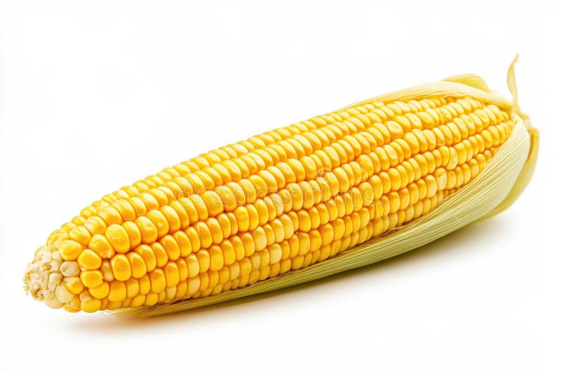 A Fresh Ear of Yellow Corn with Husks, Showcasing Its Natural Texture ...