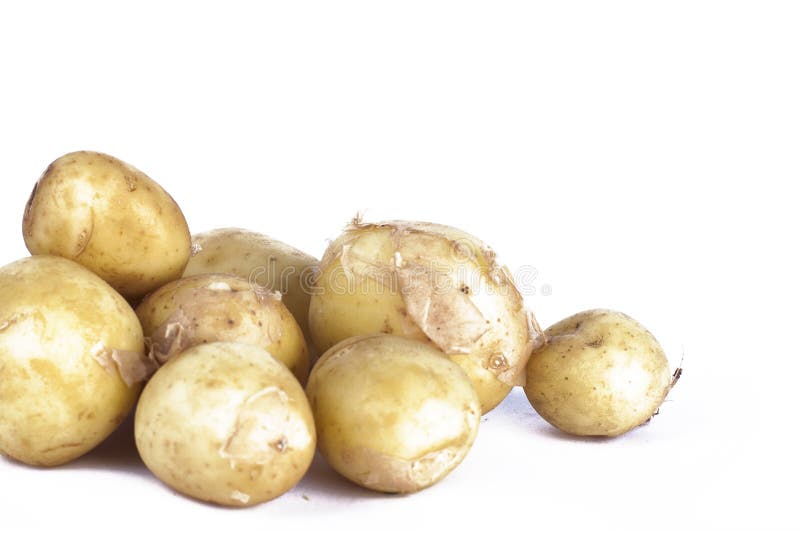Fresh Early Spring Potatoes Isolated Stock Image - Image of nature ...