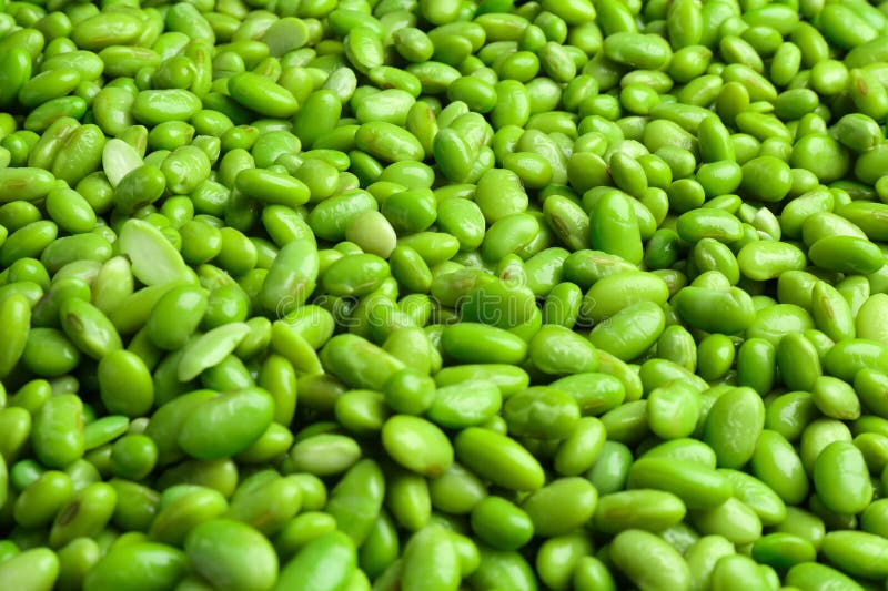 Fresh Edamame Beans As Background, Closeup View Stock Photo - Image of ...
