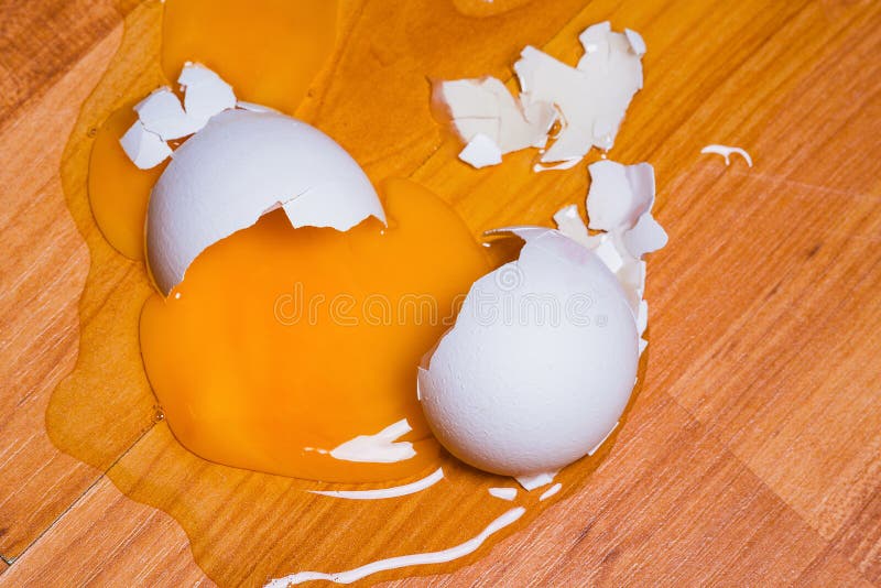 Fresh Egg Fell on the Floor and Broke Stock Image - Image of ingredient ...